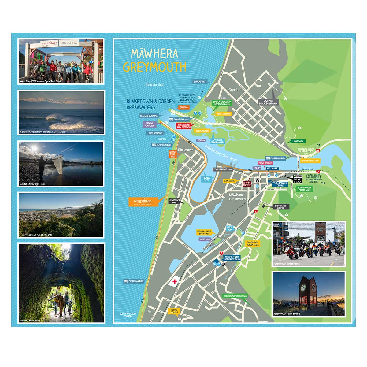 Greymouth Area Map | West Coast Travel Centre | Info & Tour Bookings